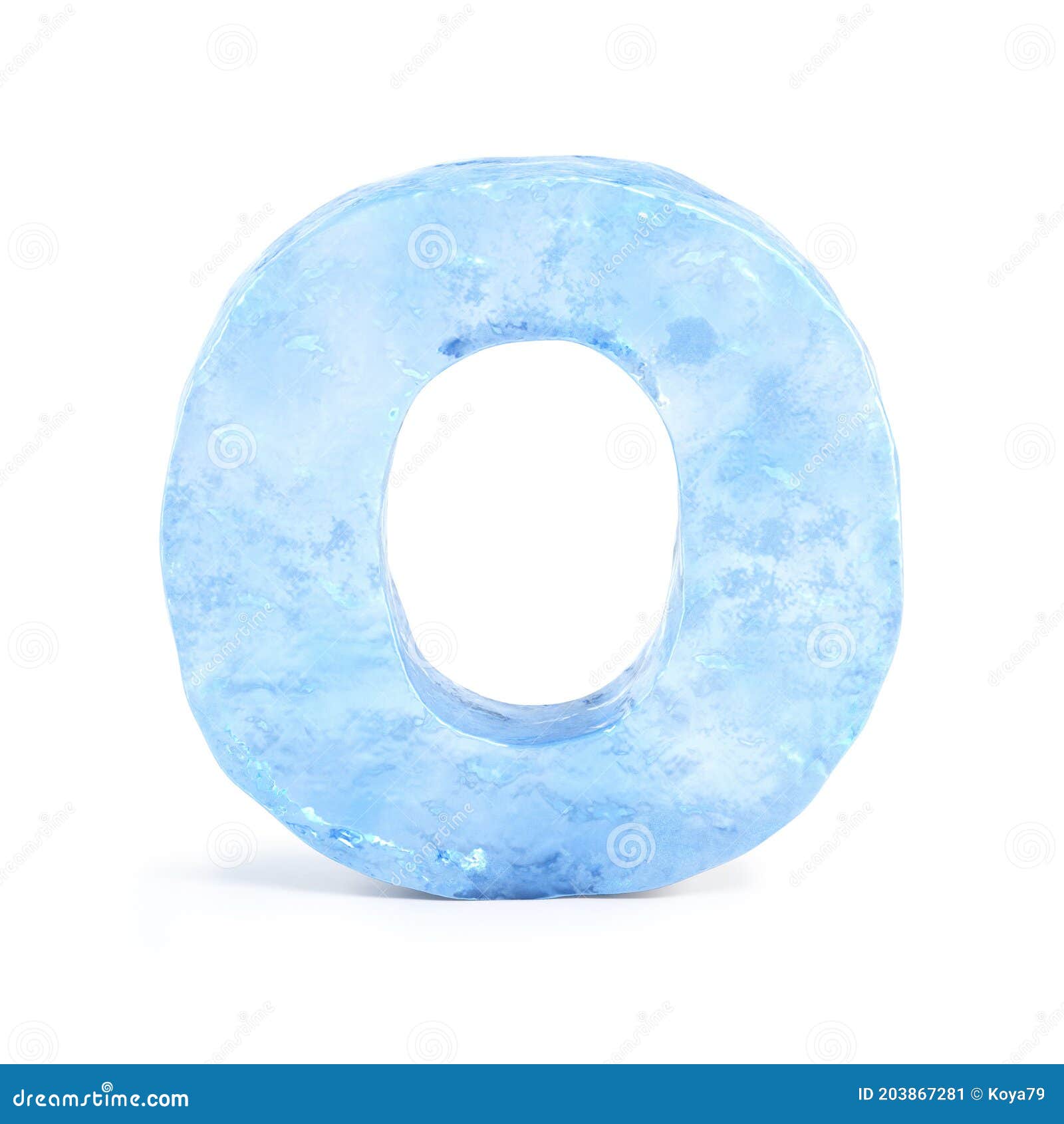 Ice Font 3d Rendering, Letter O Stock Illustration - Illustration of ...