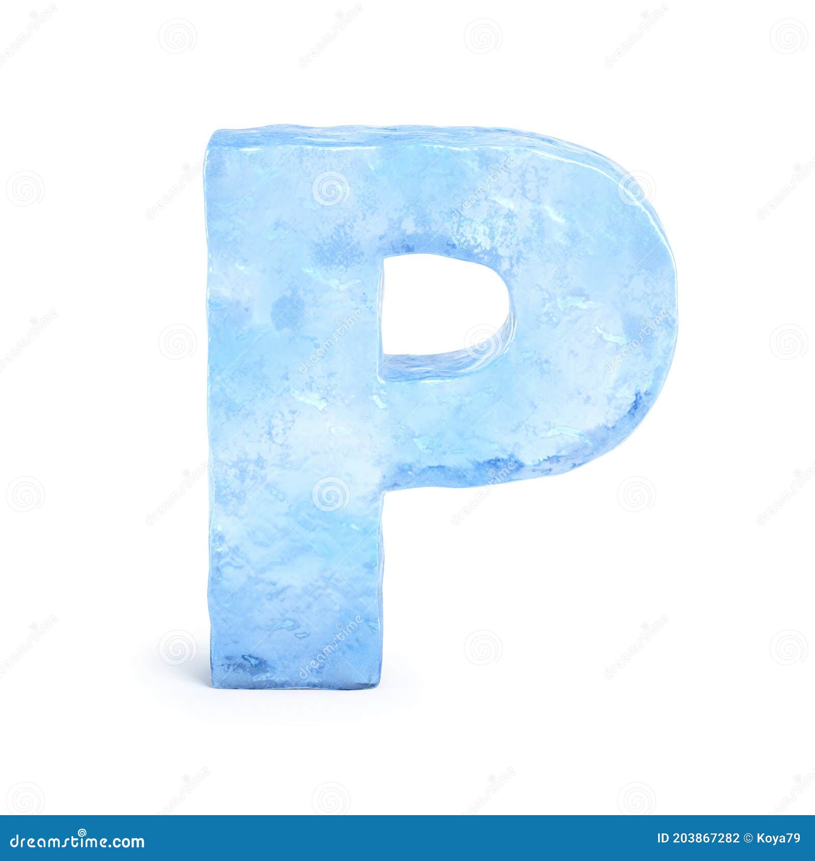 Ice Font 3d Rendering, Letter P Stock Illustration - Illustration of ...