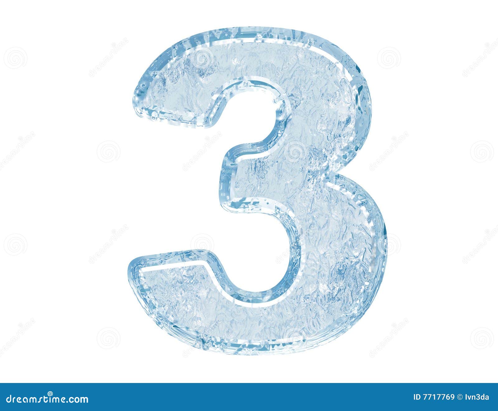 Ice font. Number three stock illustration. Illustration of number - 7717769