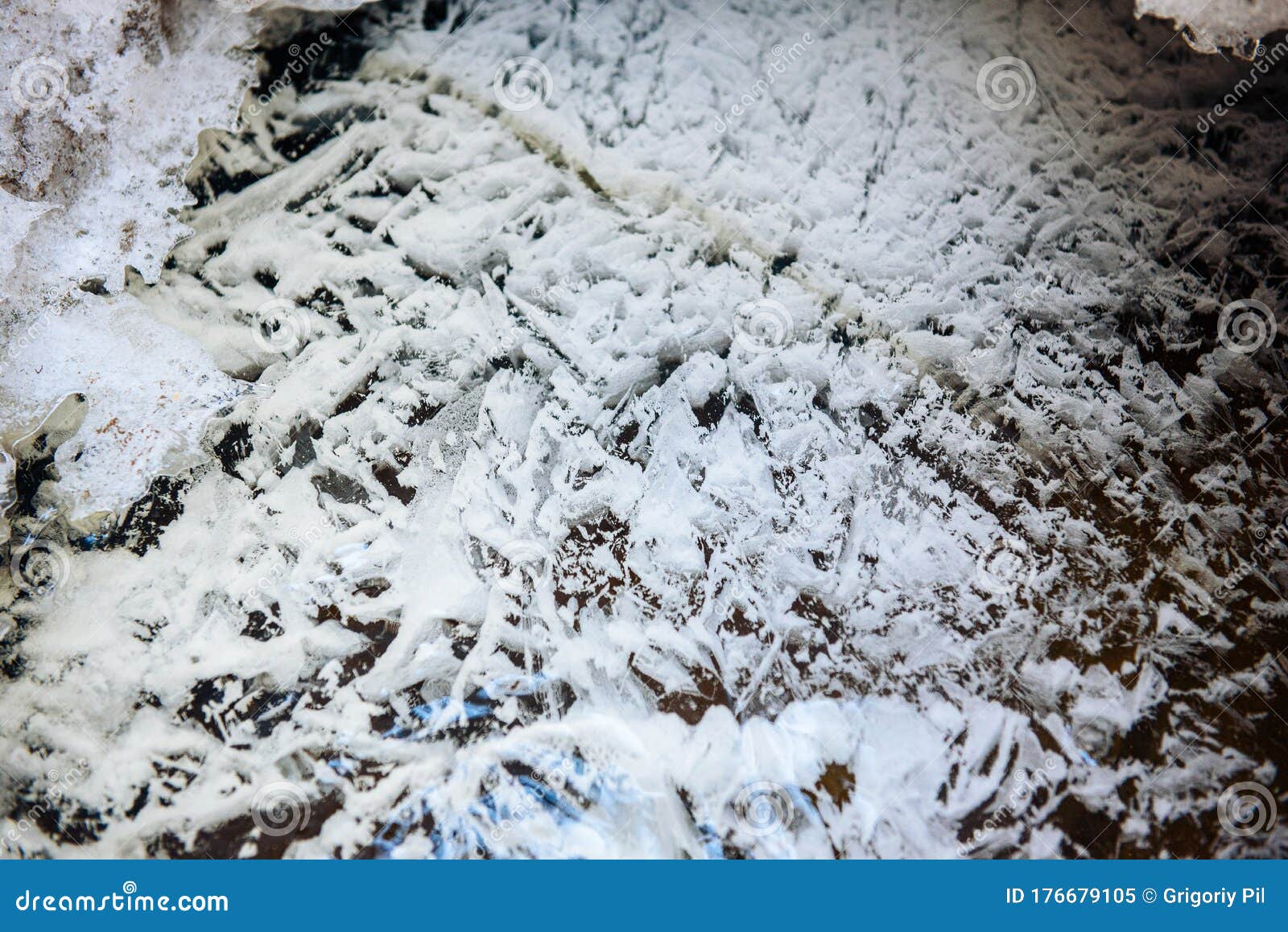 Ice and forest stream stock image. Image of global, beauty - 176679105