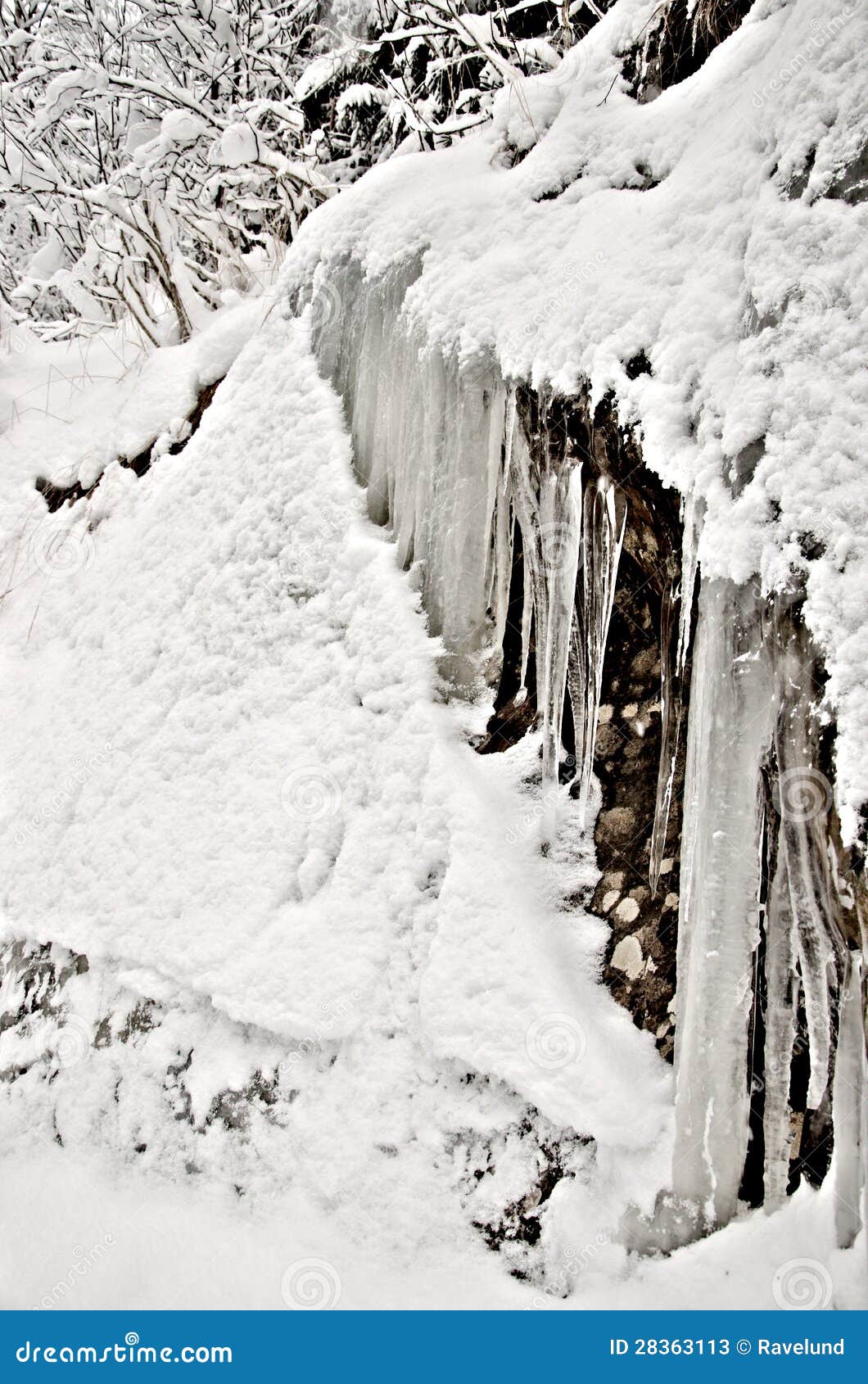 Ice formation stock image. Image of rock, winter, snow - 28363113