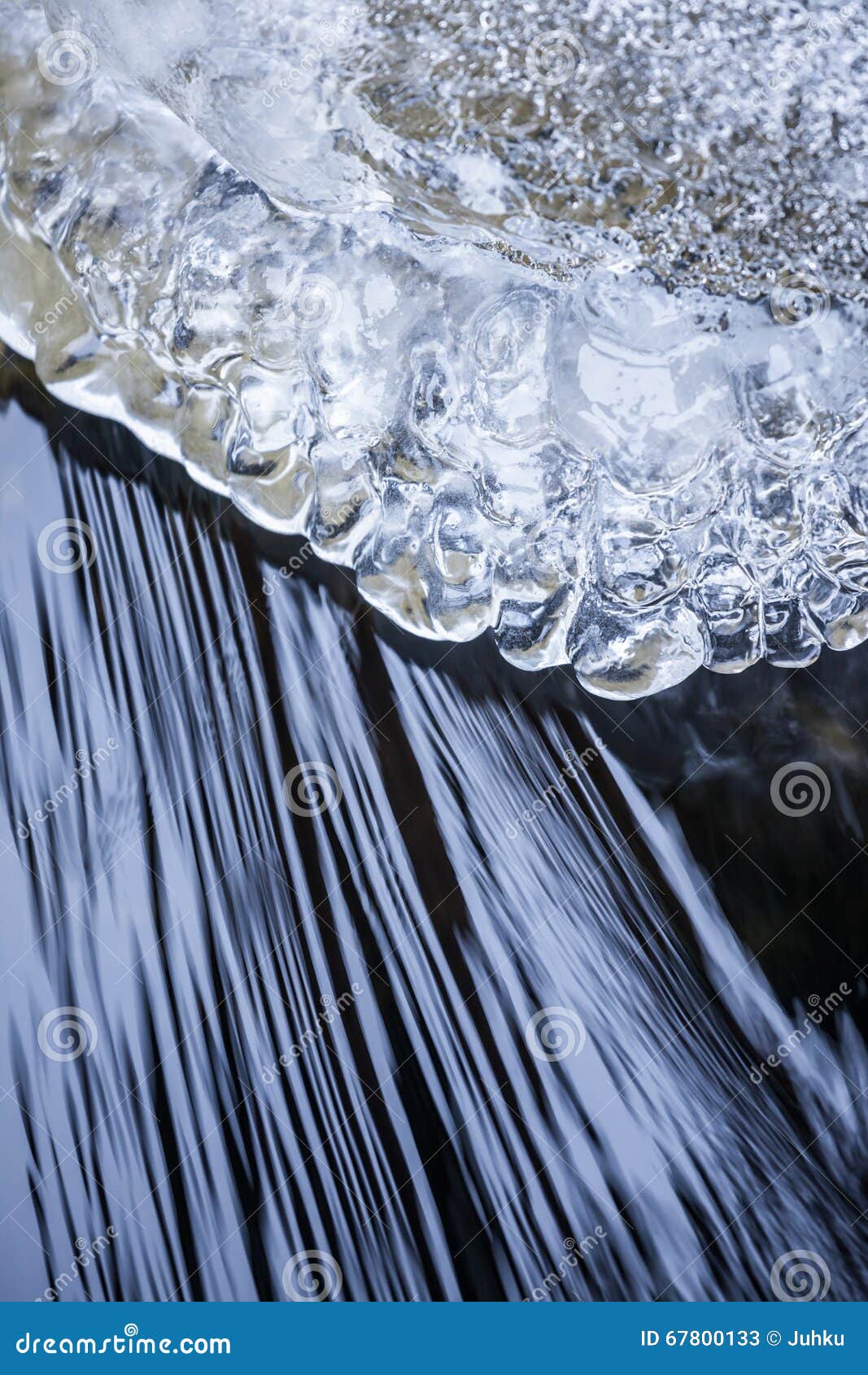 Ice Formation and Flowing Water Stock Image - Image of flowing, frosty ...