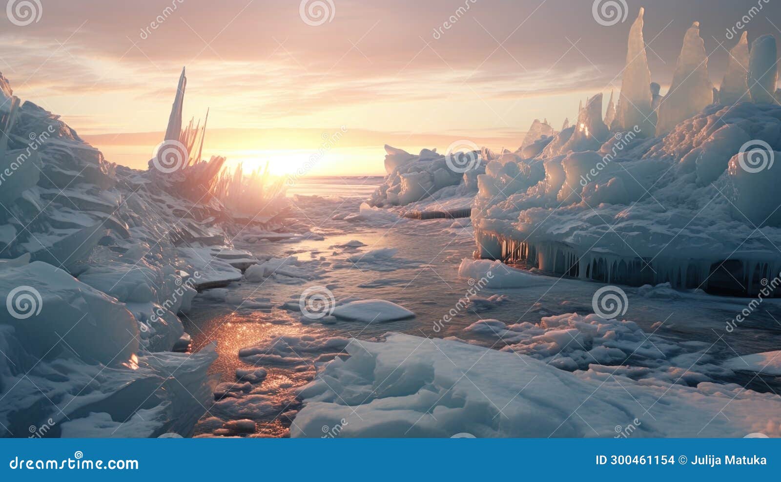 Ice Formations in Arctic Waters: the Study of Frozen Structures Stock ...