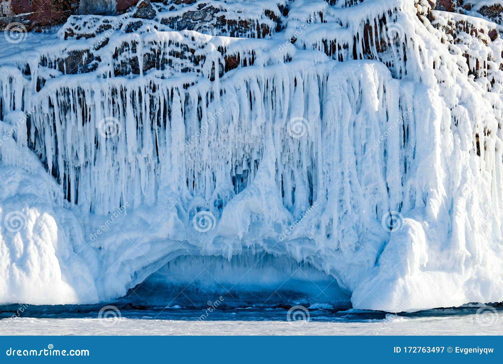 Ice Formations. Forms of Frozen Water Stock Image - Image of frost ...