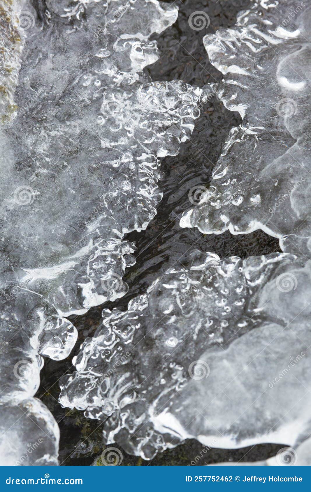 Ice Formations in a Frozen Brook in Chaplin, Connecticut Stock Photo ...