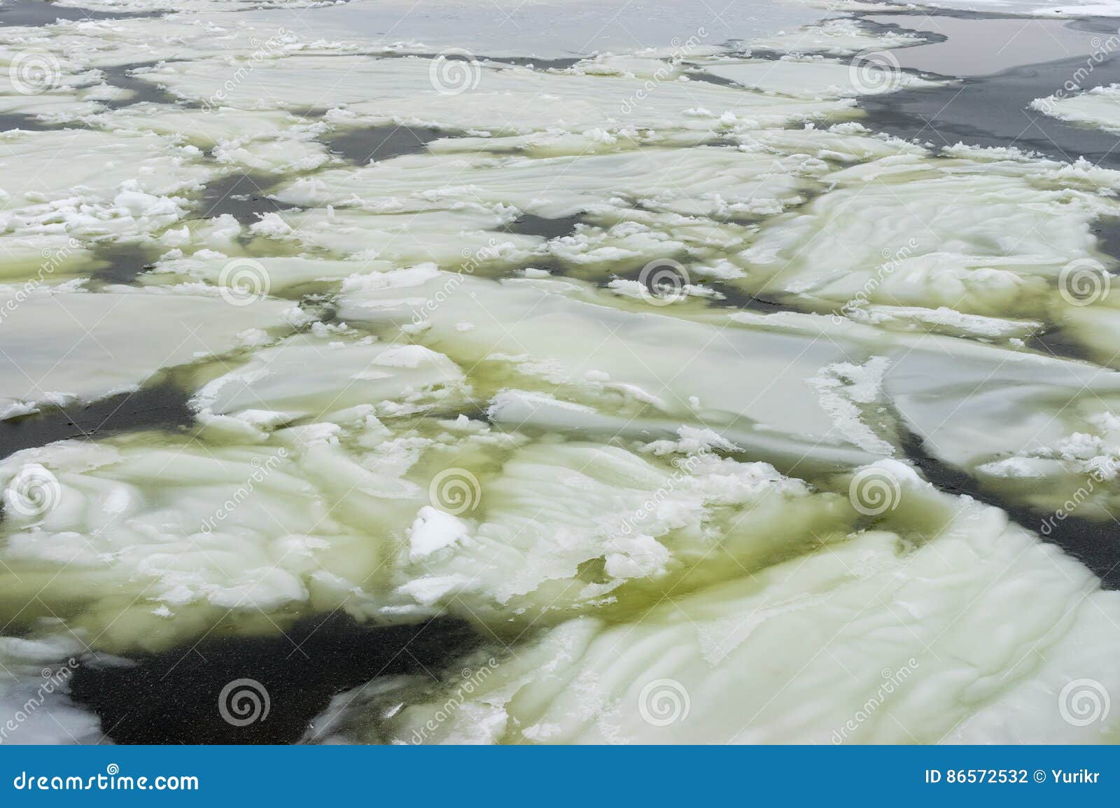 Ice Formations on Ukrainian River Dnepr Stock Photo - Image of january ...