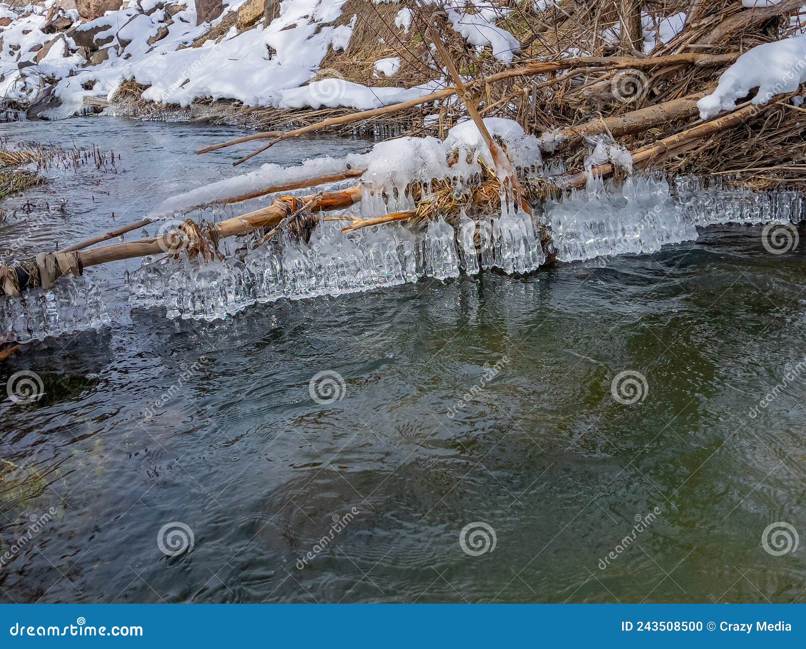 Ice Forms Formed by the Effect of Cold Air in Streams Stock Photo ...