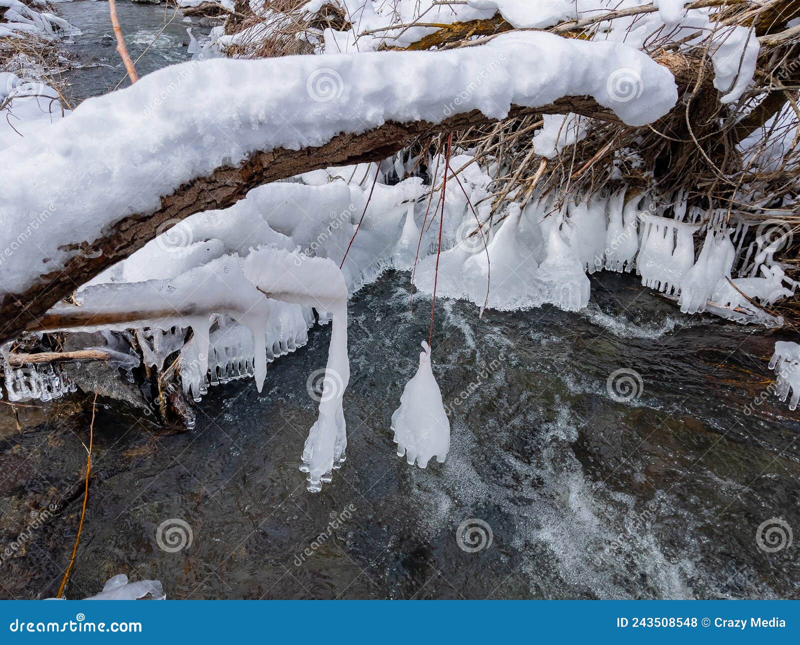 Ice Forms Formed by the Effect of Cold Air in Streams Stock Photo ...