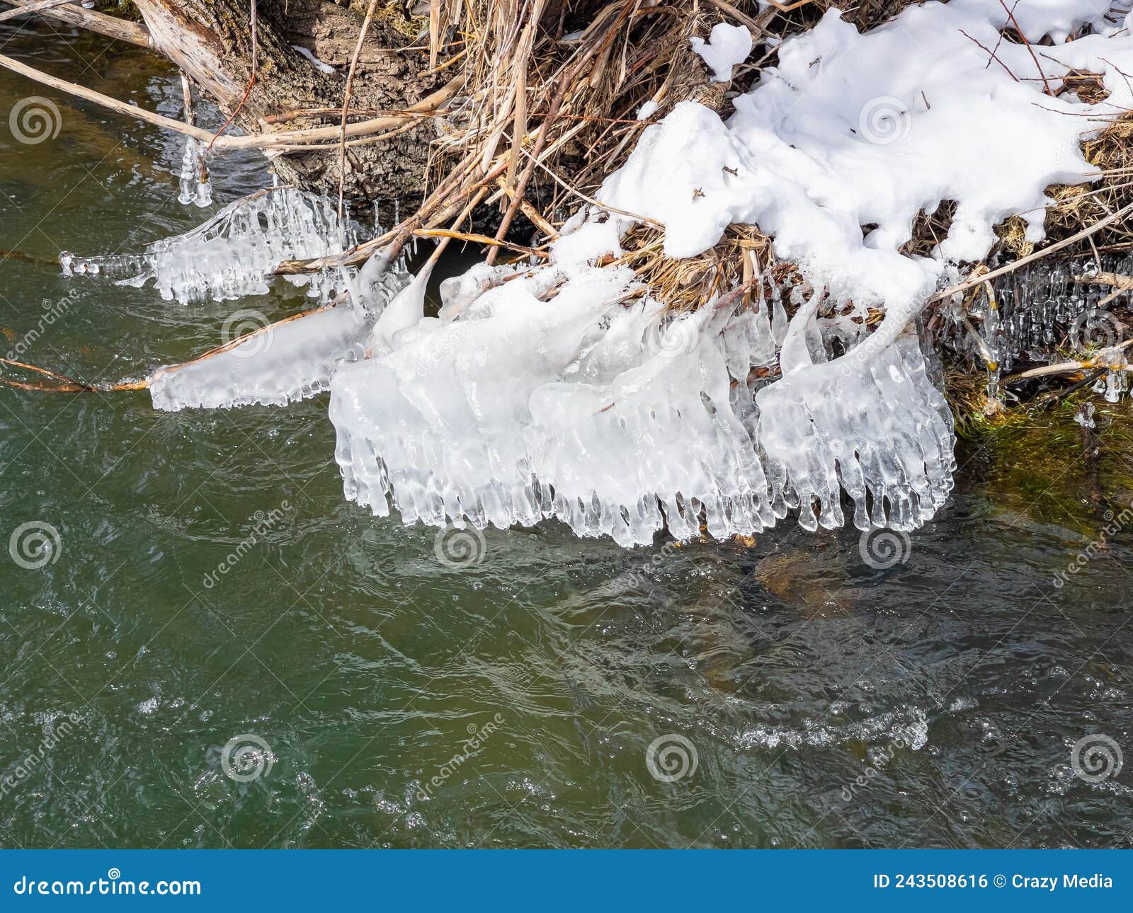 Ice Forms Formed by the Effect of Cold Air in Streams Stock Photo ...