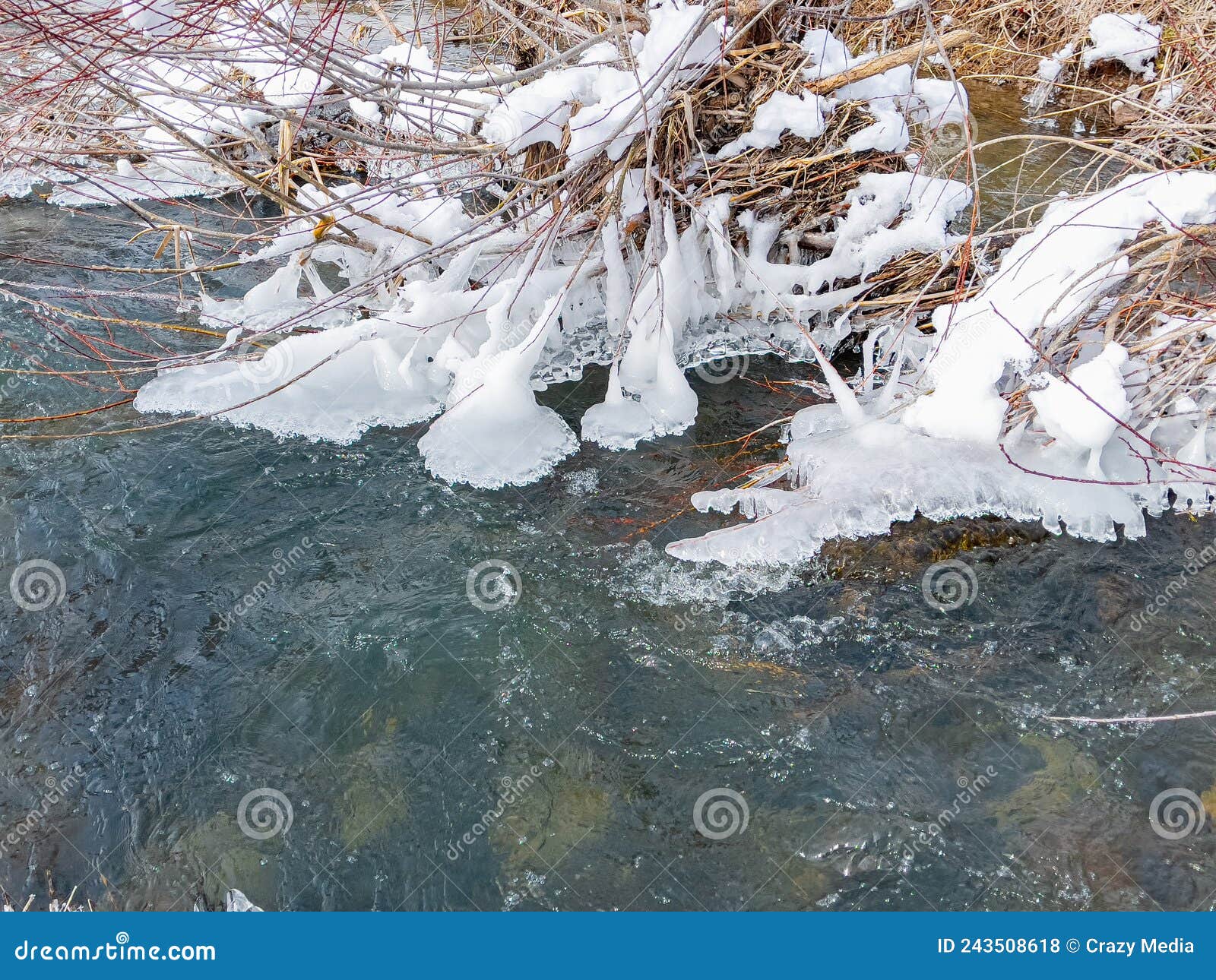 Ice Forms Formed by the Effect of Cold Air in Streams Stock Photo ...