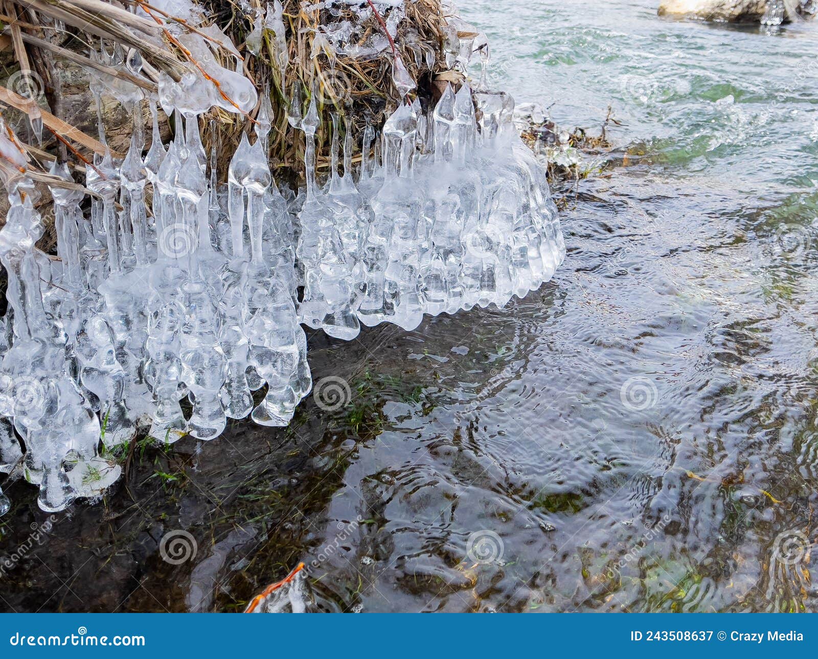 Ice Forms Formed by the Effect of Cold Air in Streams Stock Image ...