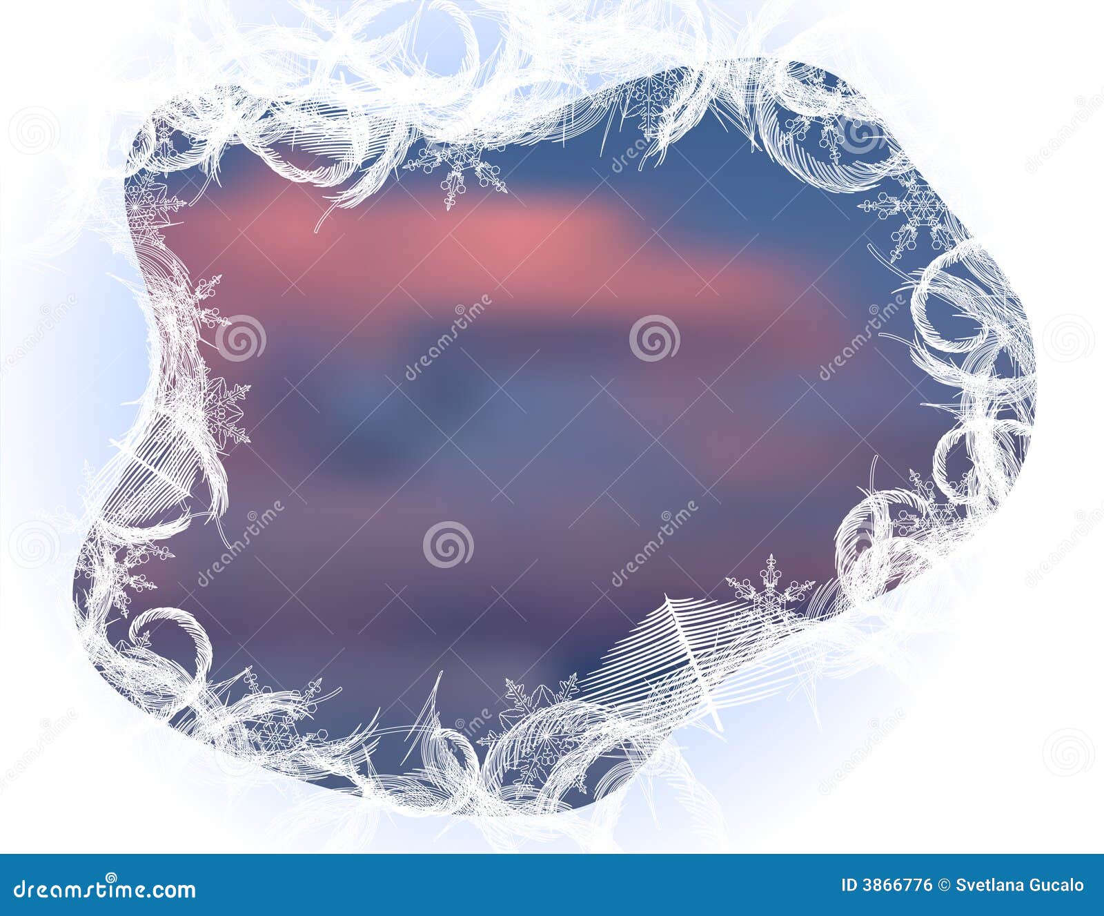 Ice frame sky background stock vector. Illustration of snowflakes - 3866776