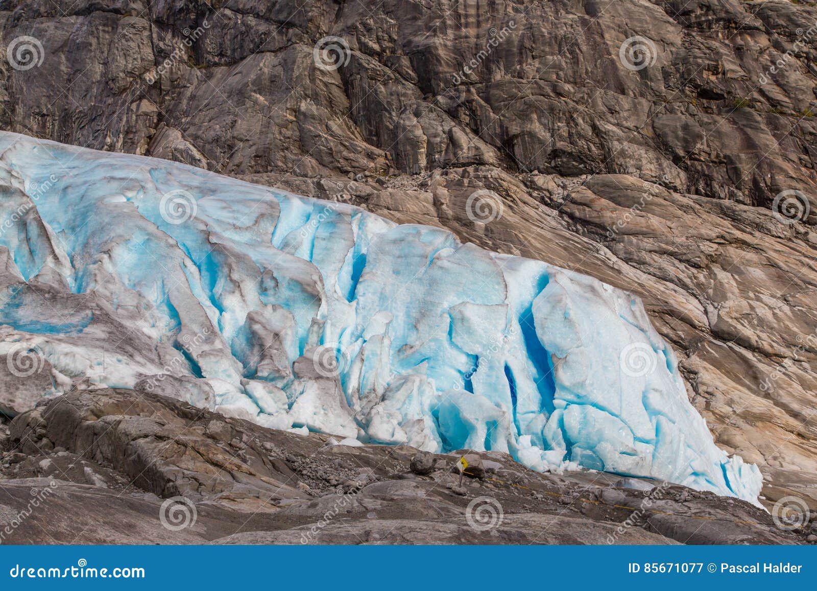 Ice Front of Glacier in Norway Stock Image - Image of clouds, tongue ...