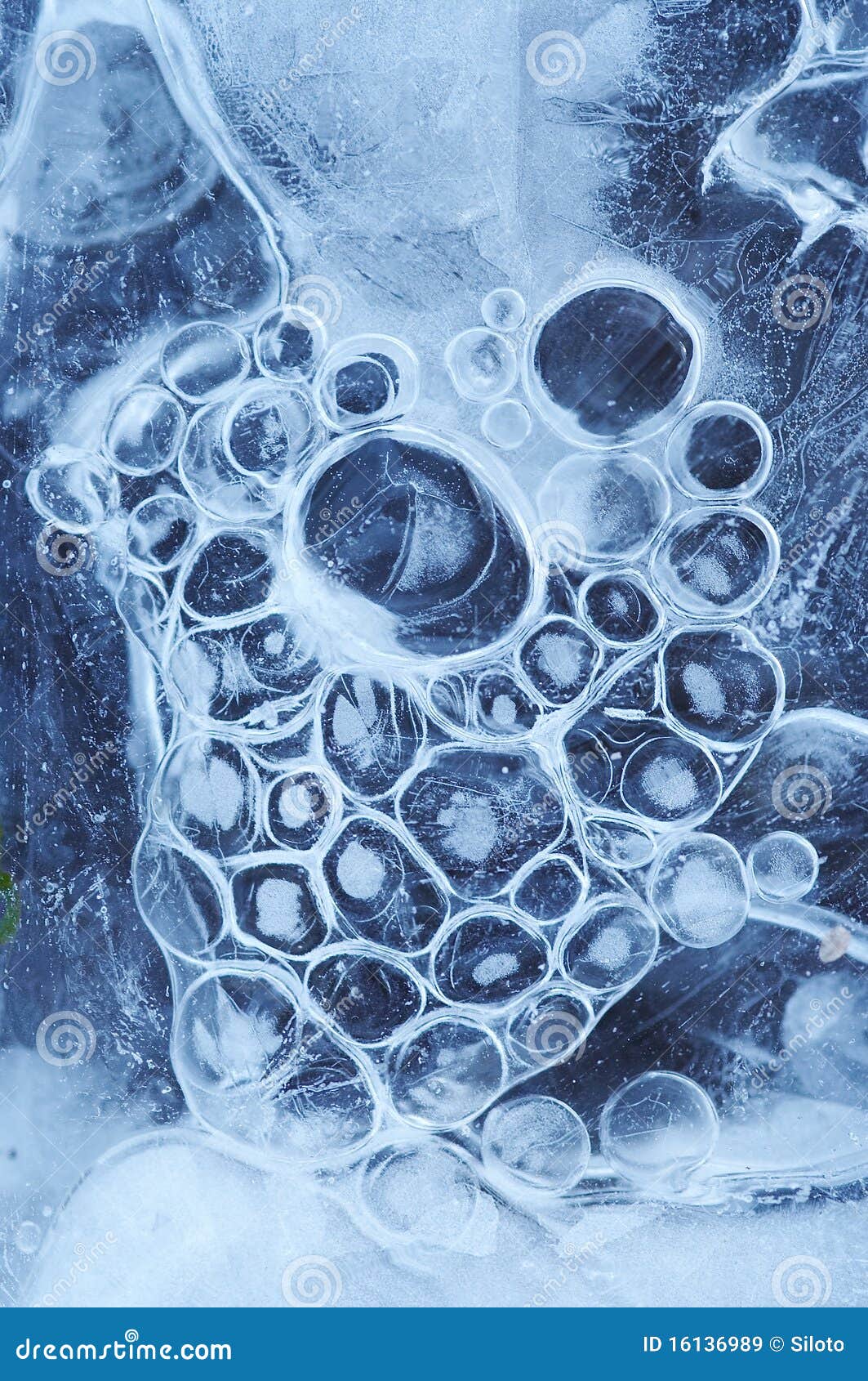 Ice with Frozen Air Bubbles Stock Image - Image of iced, background ...