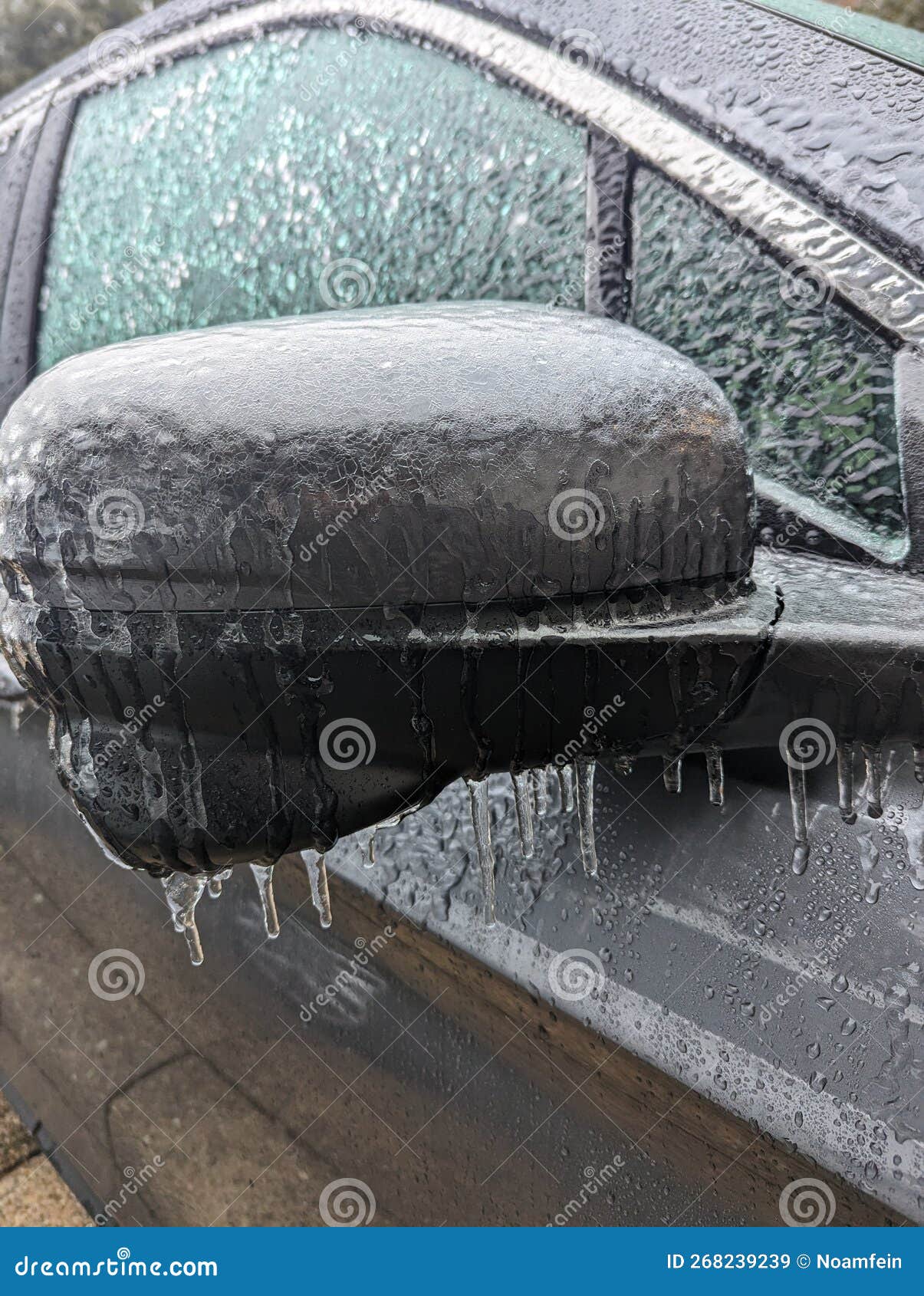 Ice on a Frozen Car on a Cold Day Stock Image - Image of icicle, cold ...