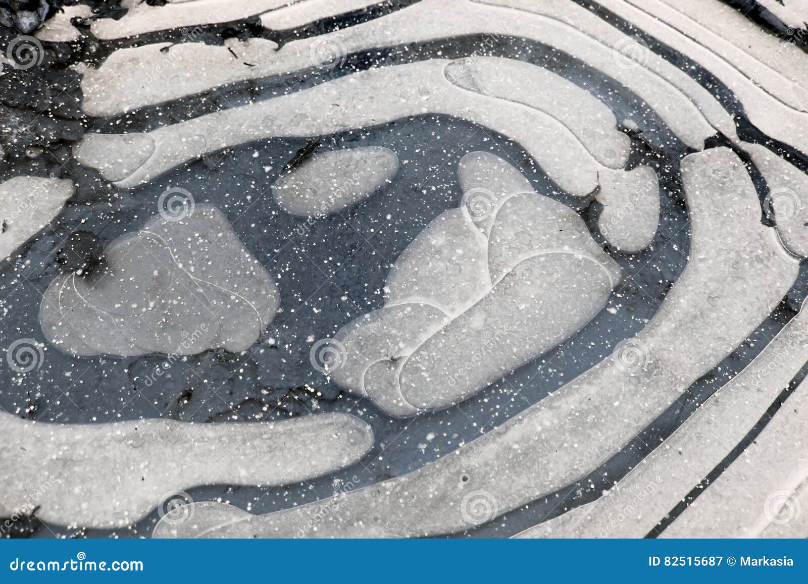 Ice. Frozen puddle stock image. Image of flake, frost - 82515687