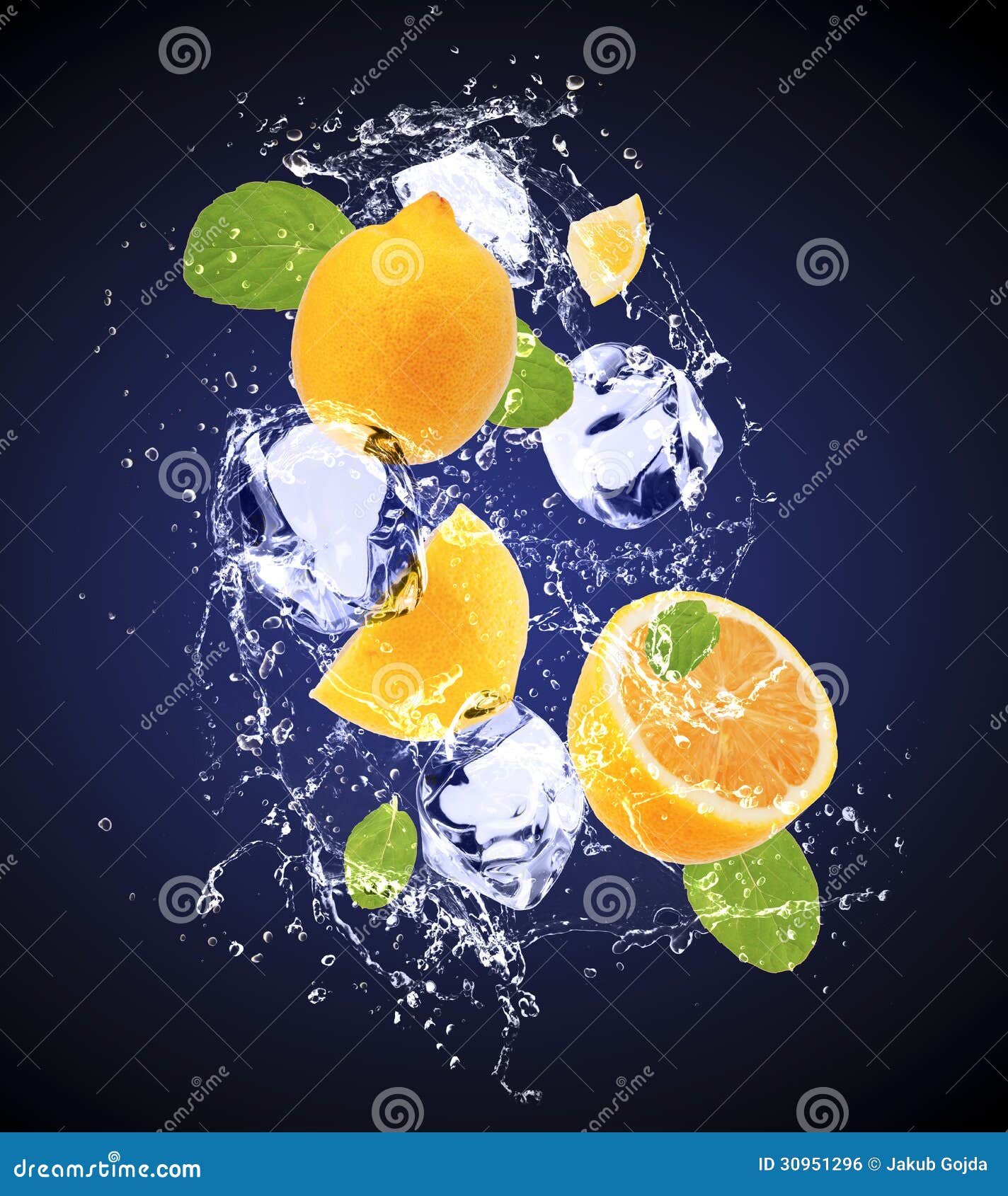Ice fruit stock photo. Image of citrus, healthy, health - 30951296