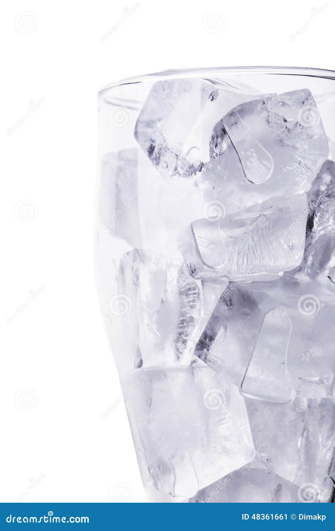 Ice in a glass stock image. Image of cubes, isolated - 48361661