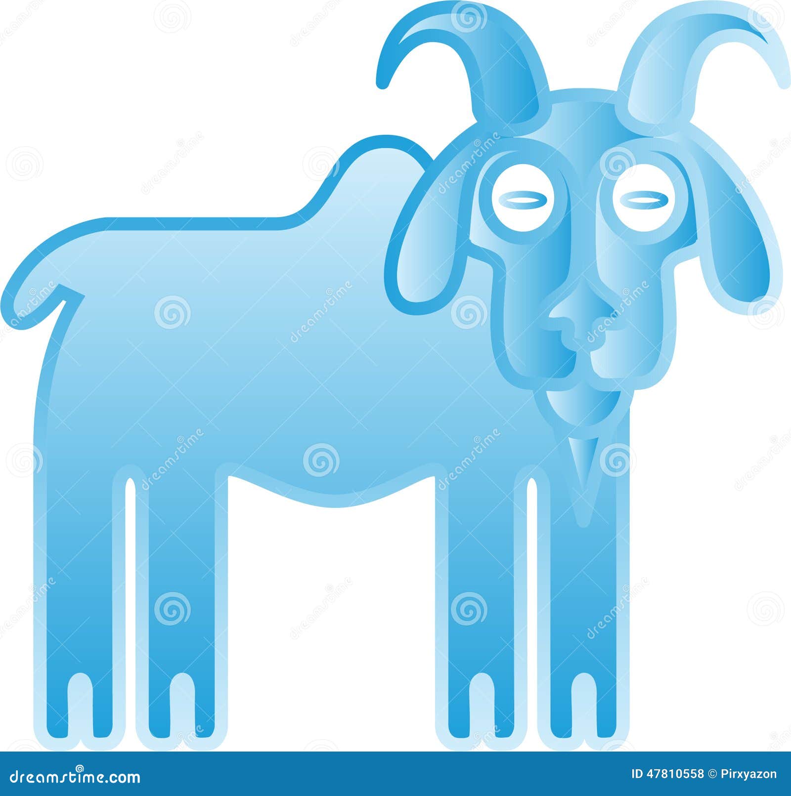 Ice goat. stock illustration. Illustration of contemporary - 47810558