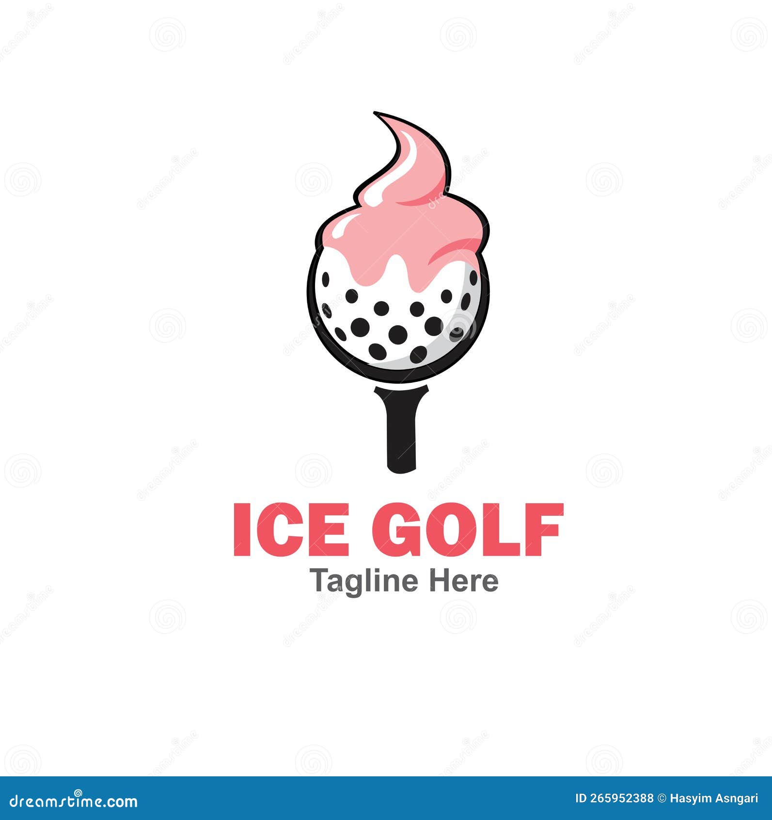 Ice Golf Logo Design Concept Stock Vector - Illustration of delicious ...