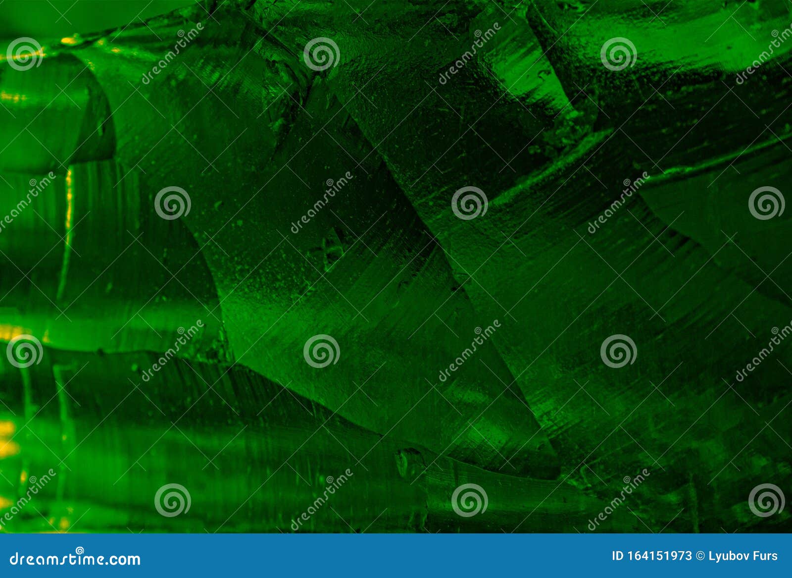 Ice Green Color Backlight, Abstract Background of Ice Texture from Ice ...