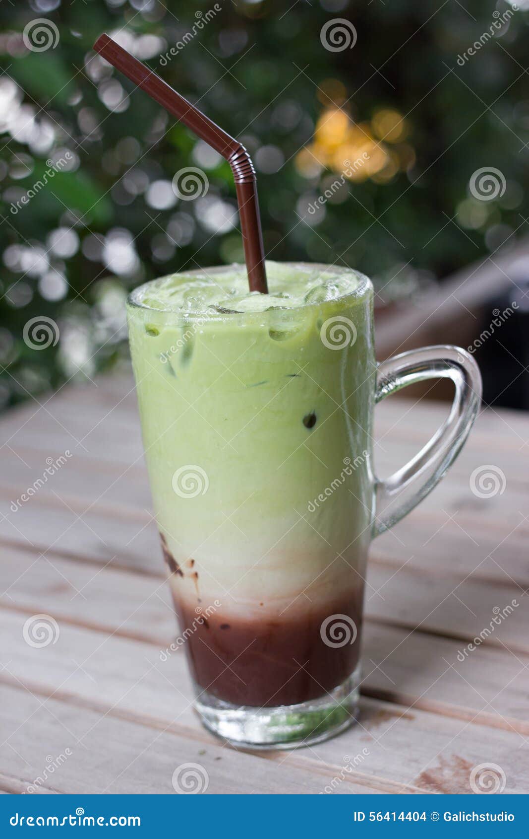 Ice Green Tea Mixed Chocolate. Stock Photo - Image of smoothie, drink ...