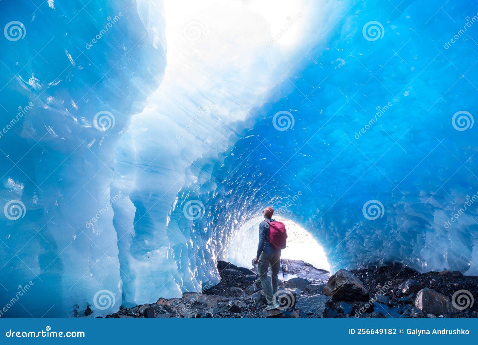 Ice grotto stock photo. Image of grotto, background - 256649182