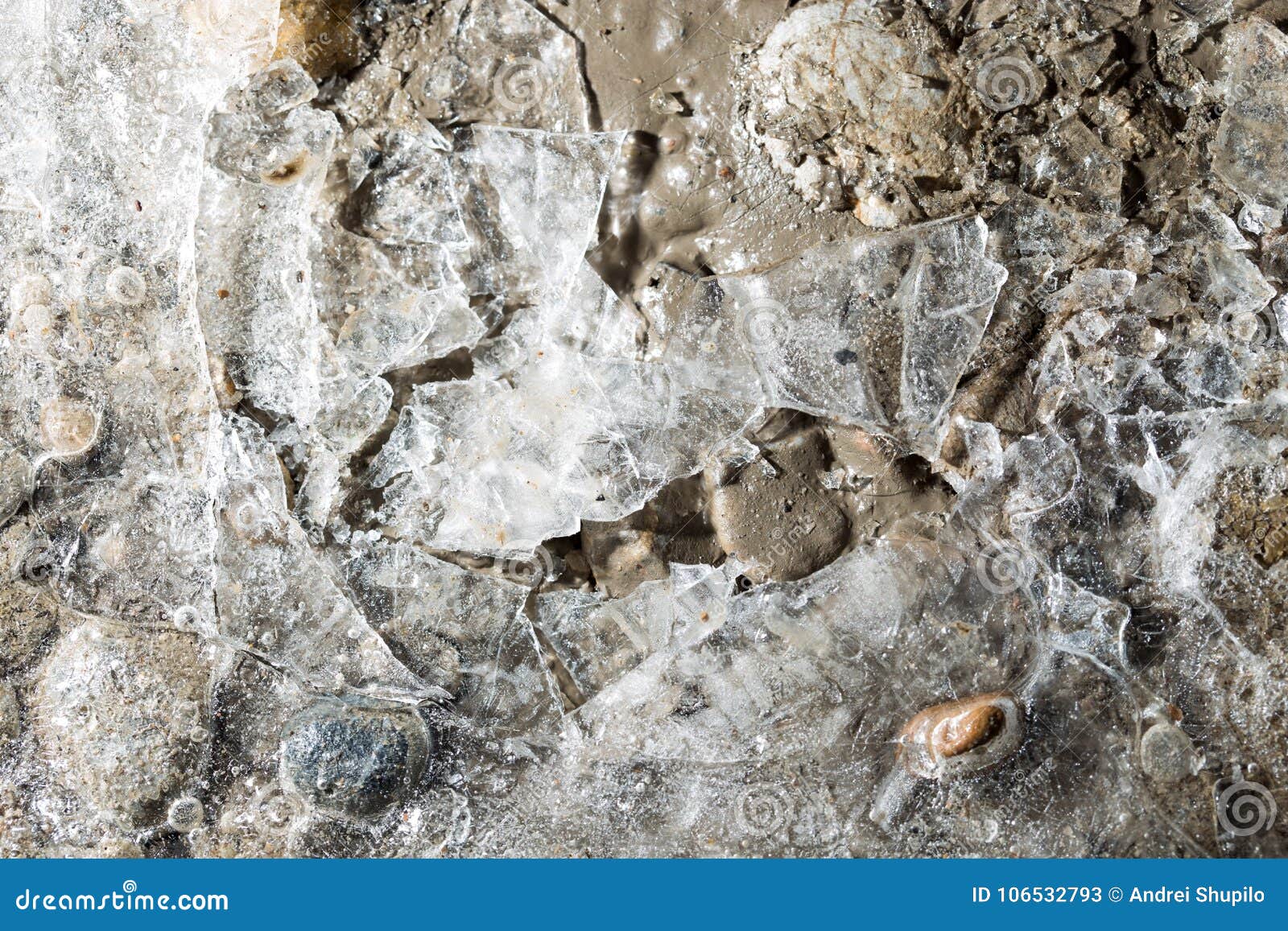 Ice on the Ground As a Background Stock Image - Image of frost, winter ...