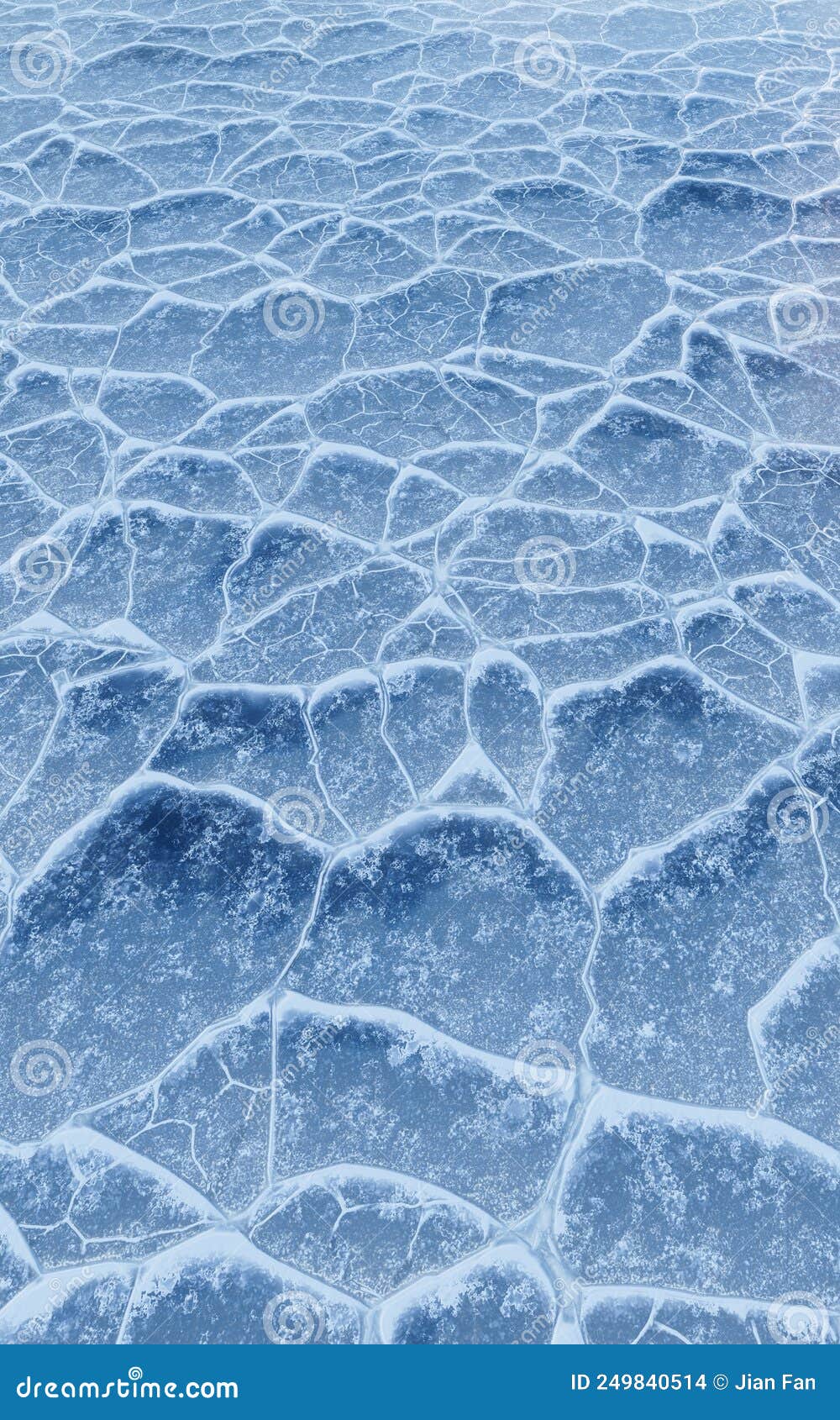 Ice Ground with Crack Pattern, 3d Rendering Stock Illustration ...