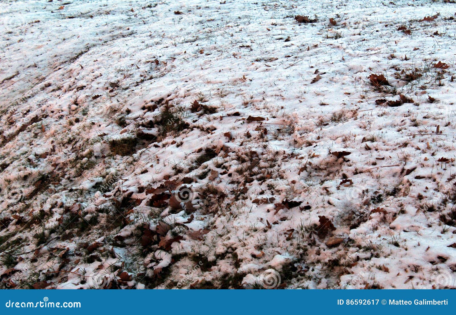 Ice on the ground stock image. Image of snow, water, melting - 86592617