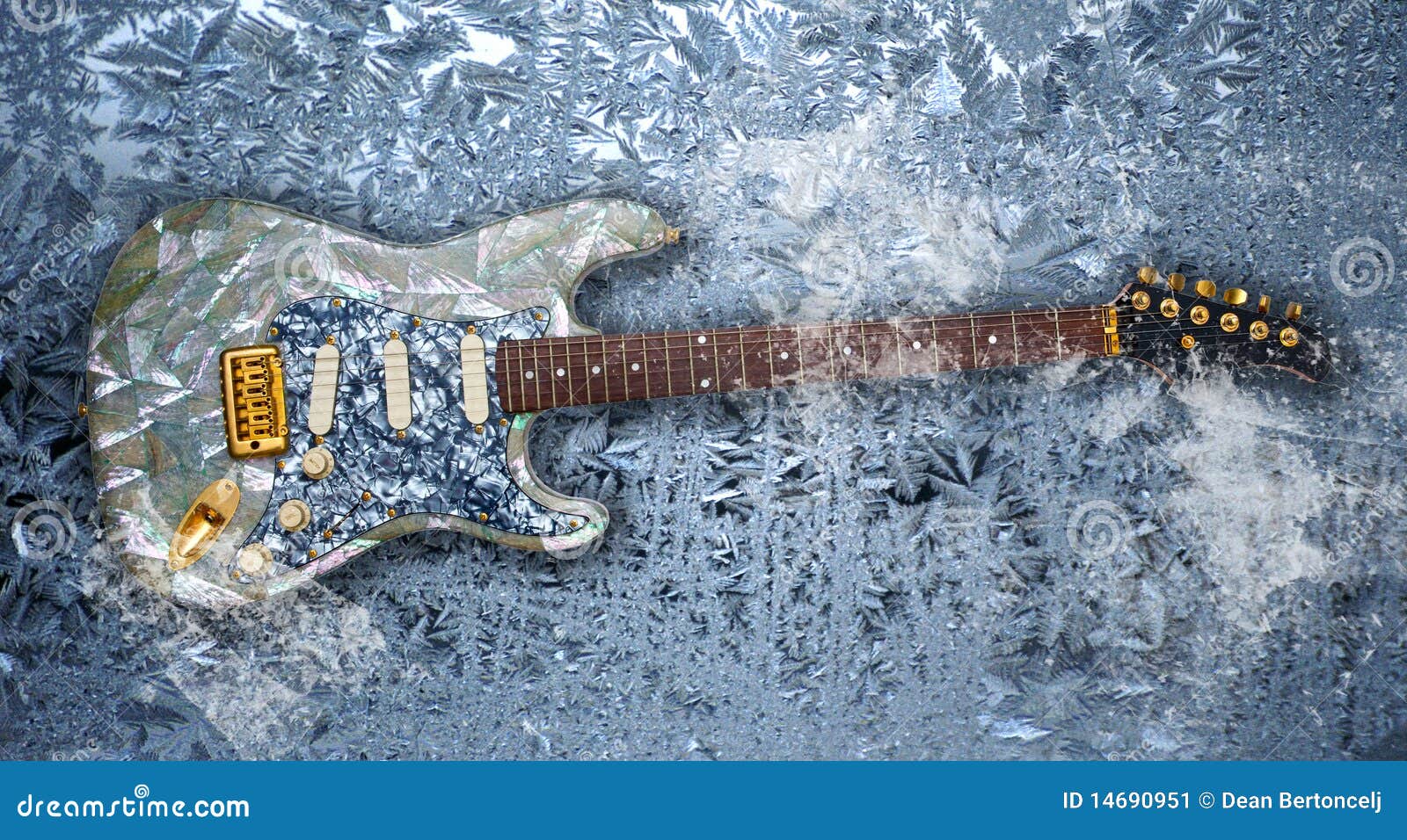 Ice guitar stock image. Image of retro, snow, covered - 14690951