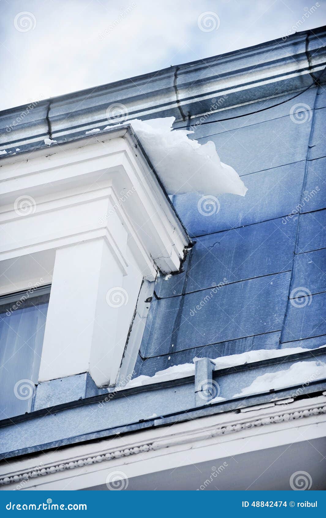 Ice hanging on building stock photo. Image of building - 48842474
