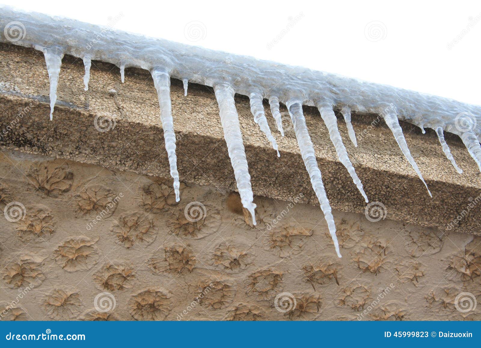 Ice hanging stock image. Image of eaves, transparent - 45999823