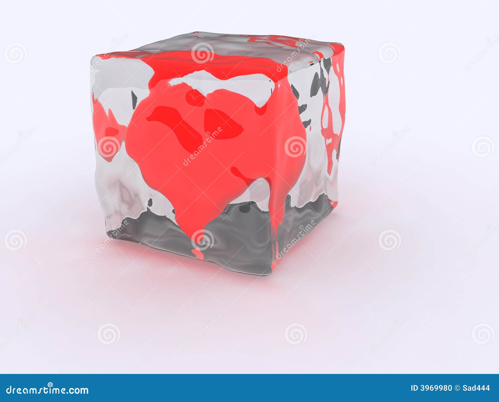 Ice heart stock illustration. Illustration of painting - 3969980