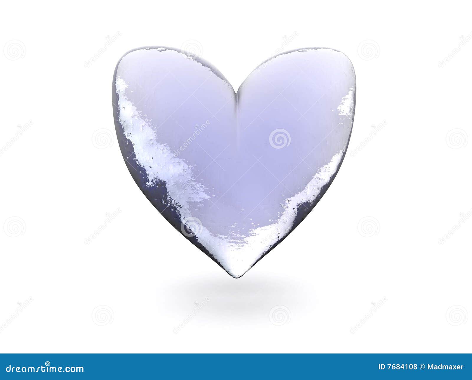 Ice heart stock illustration. Illustration of blue, frozen - 7684108