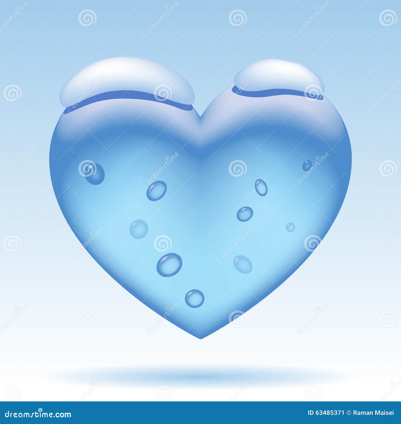 Ice Heart stock vector. Illustration of vector, symbol - 63485371