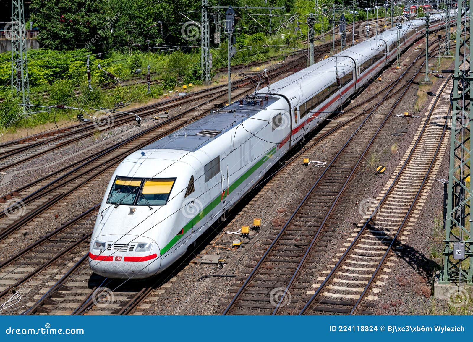 ICE high-speed train editorial stock image. Image of railroad - 224118824