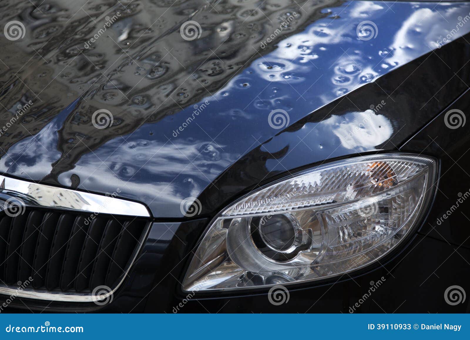 Ice hit, damaged black car stock image. Image of decayed - 39110933