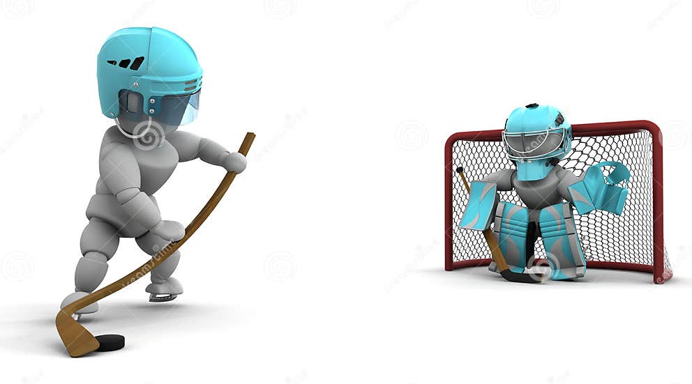 Ice hockey stock illustration. Illustration of snow, netminder - 12785104