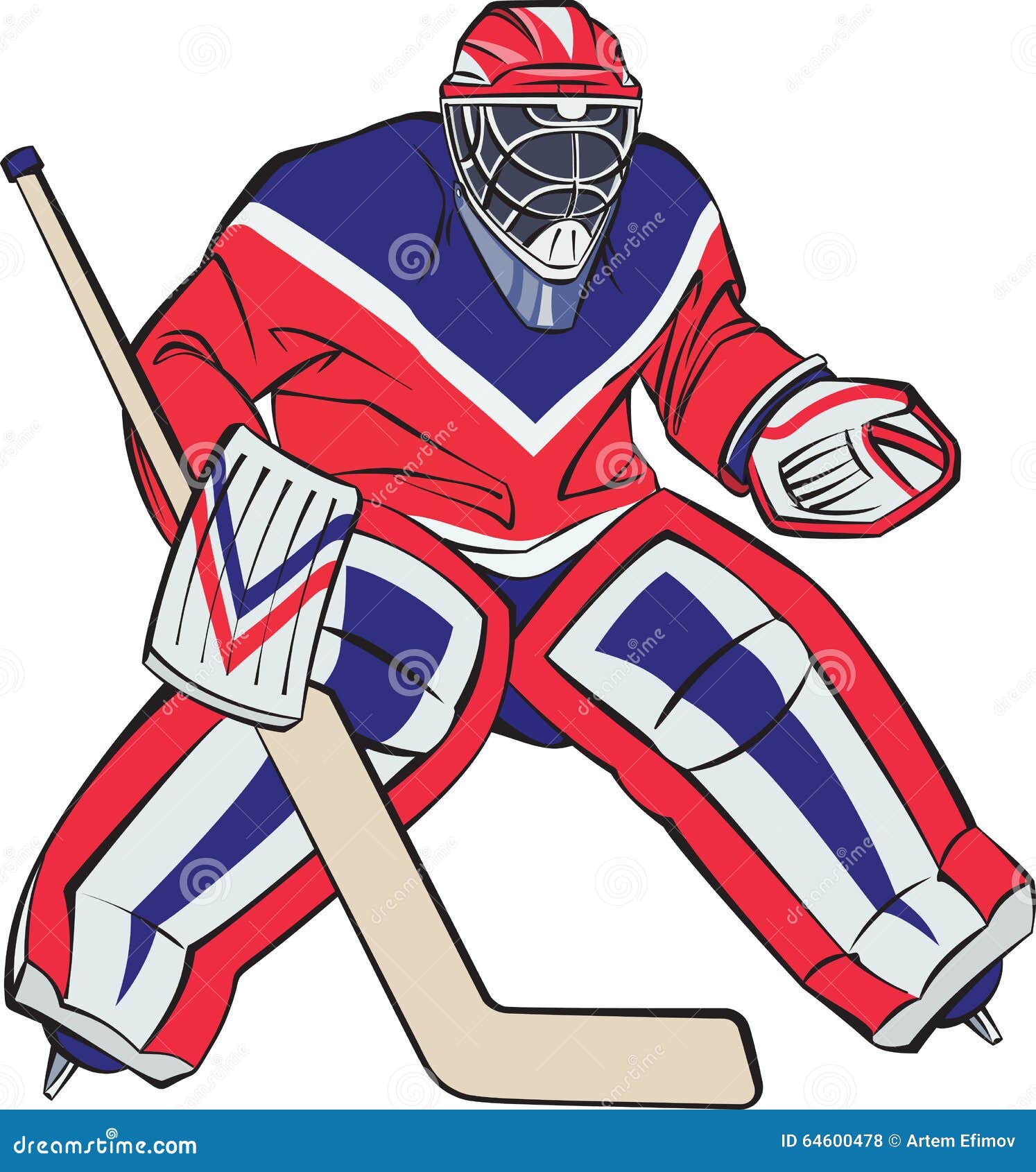 Hockey Goalkeeper Logo, Emblem. Vector Illustration | CartoonDealer.com ...
