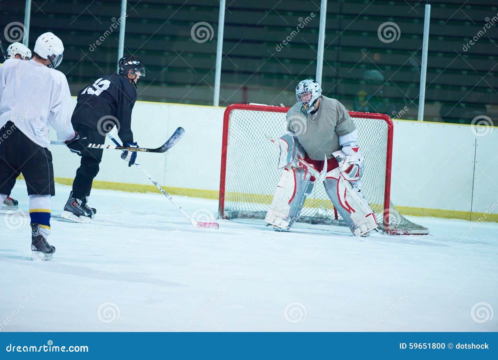 Ice hockey goalkeeper stock photo. Image of cold, play - 59651800