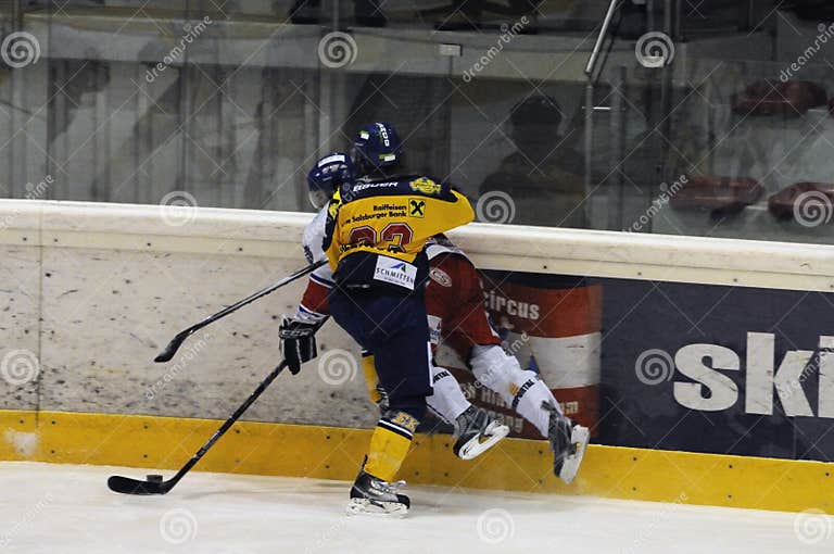 Ice hockey hit editorial photo. Image of scuffle, graz - 17248251