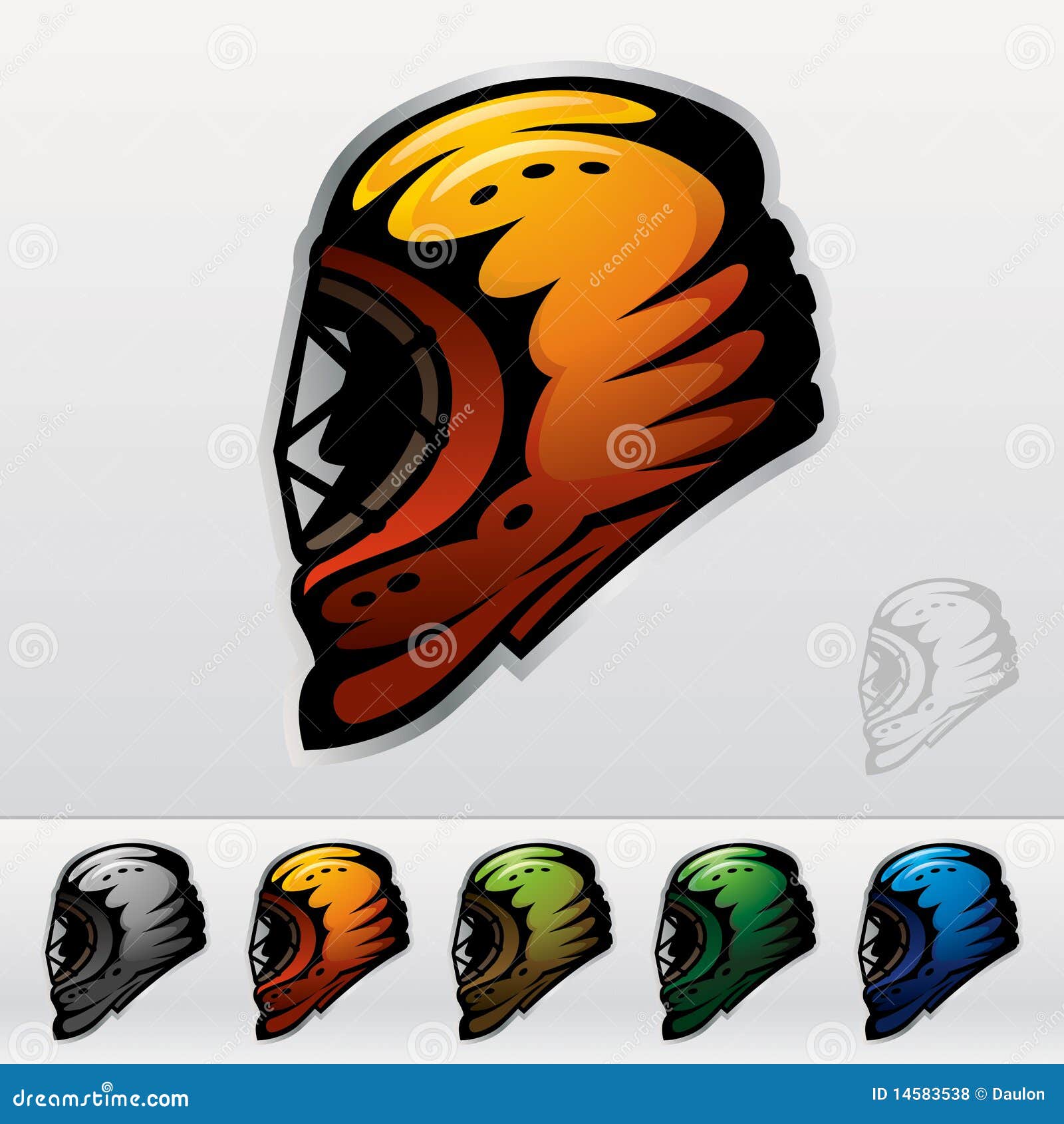 Ice Hockey masks stock vector. Illustration of sport - 14583538