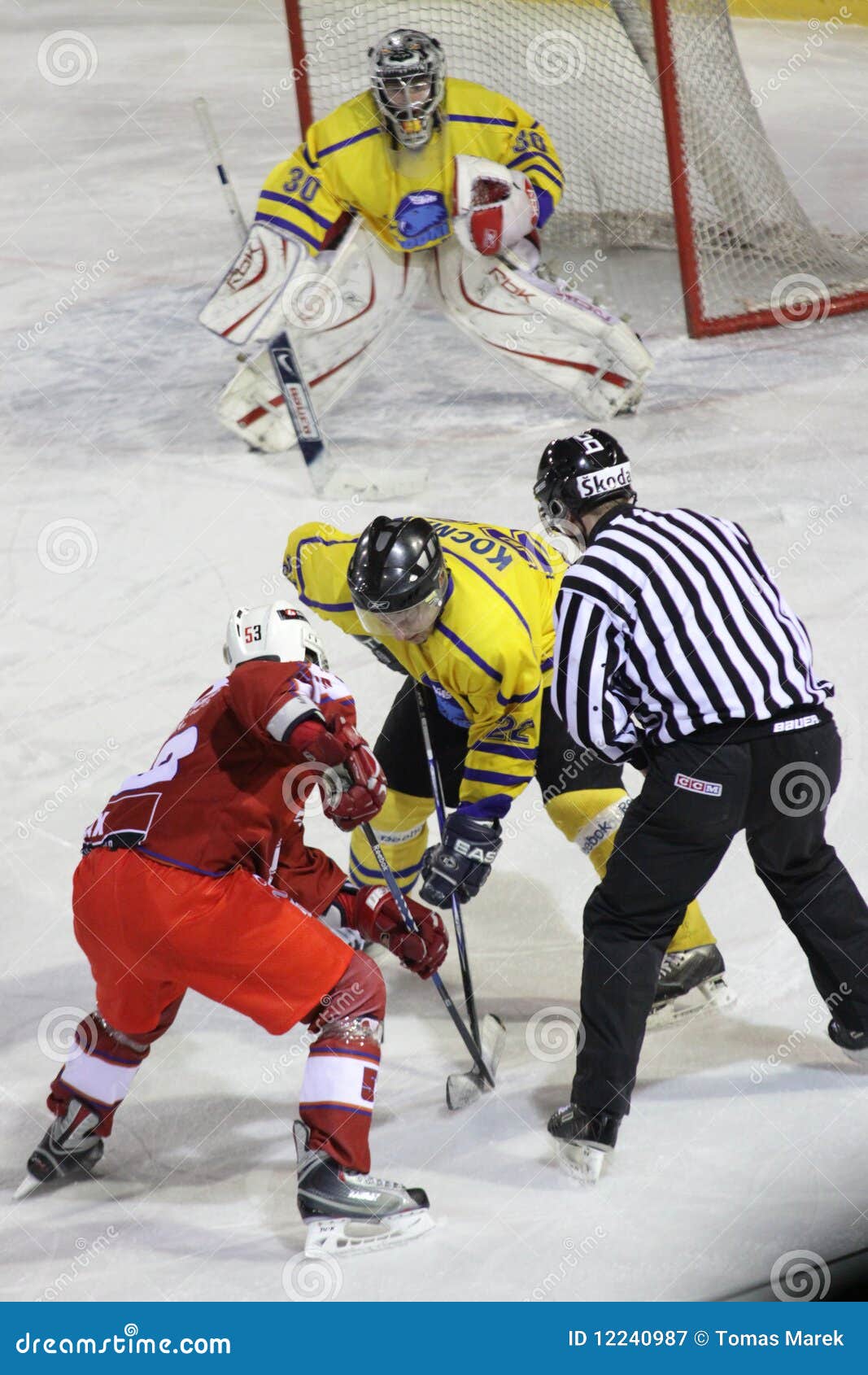 Ice hockey match editorial photography. Image of shot - 12240987