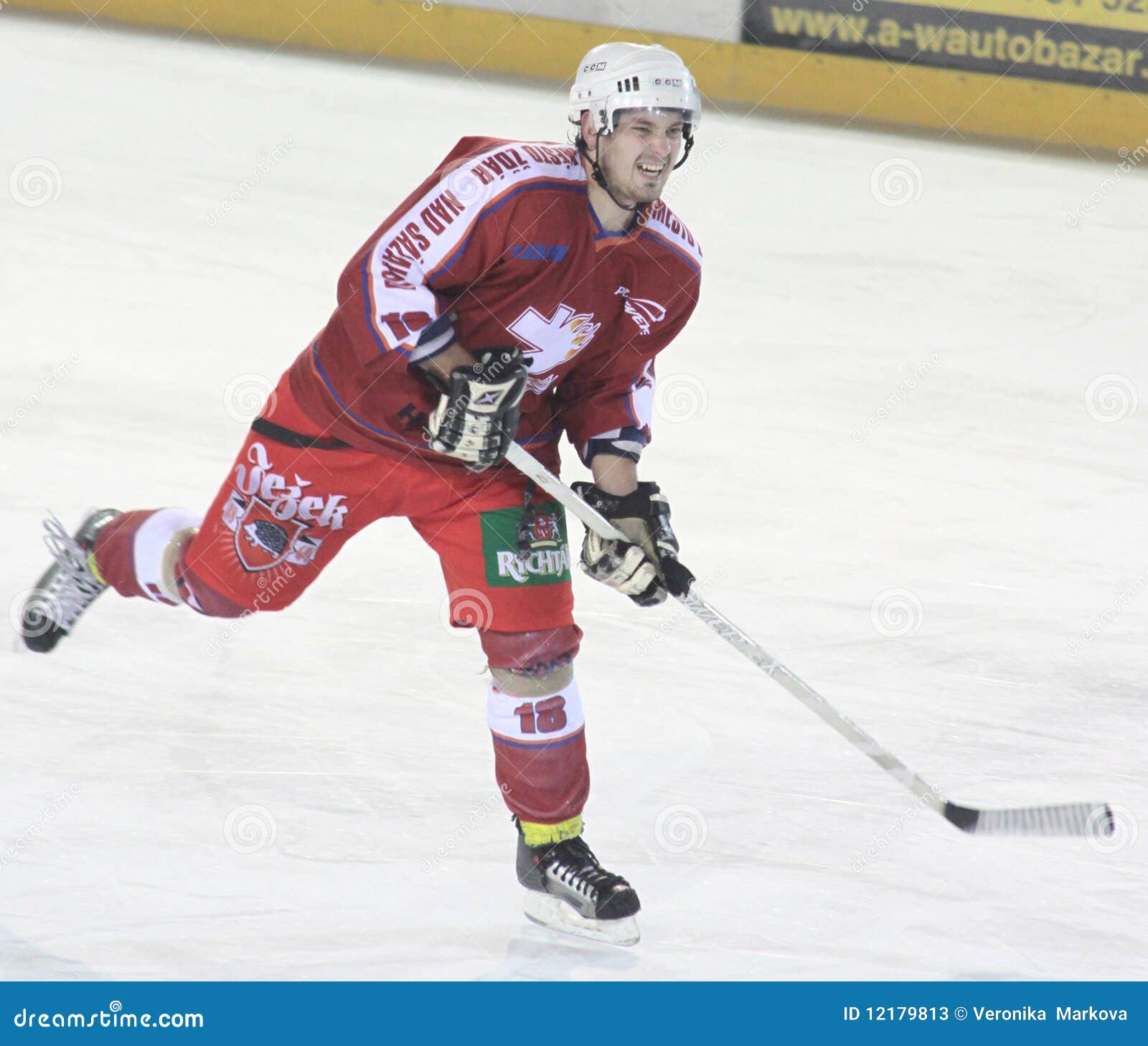 Ice hockey player editorial stock photo. Image of skates - 12179813