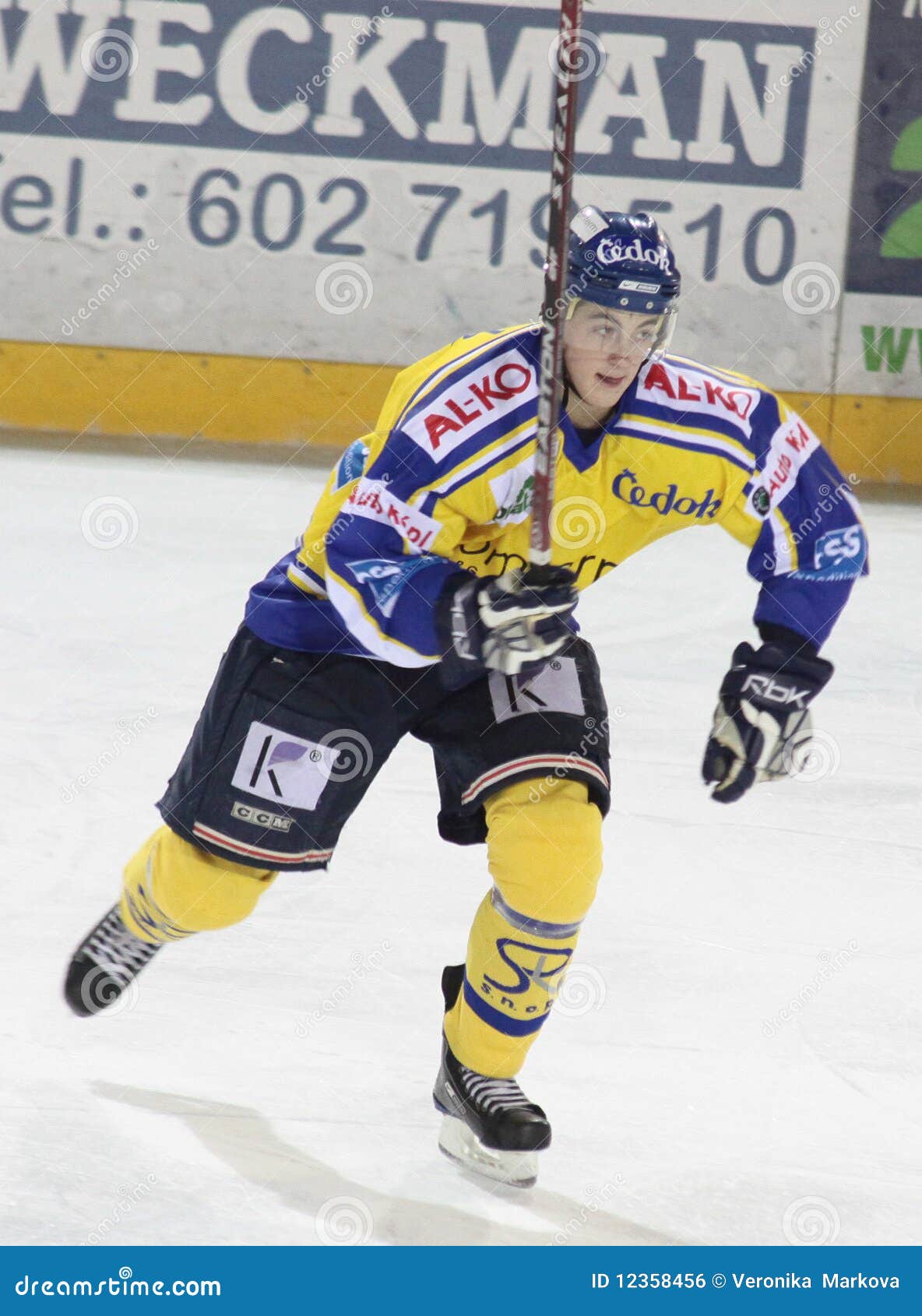 Ice hockey player editorial photo. Image of stick, winter - 12358456