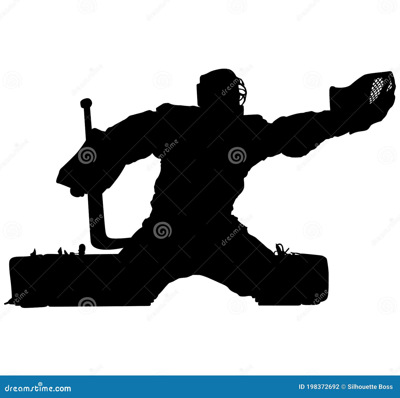 Ice Hockey Player Goaltender, Goalie in Full Goalkeeper Equipment ... Ice Hockey Player Goaltender, Goalie in Full Goalkeeper Equipment ...