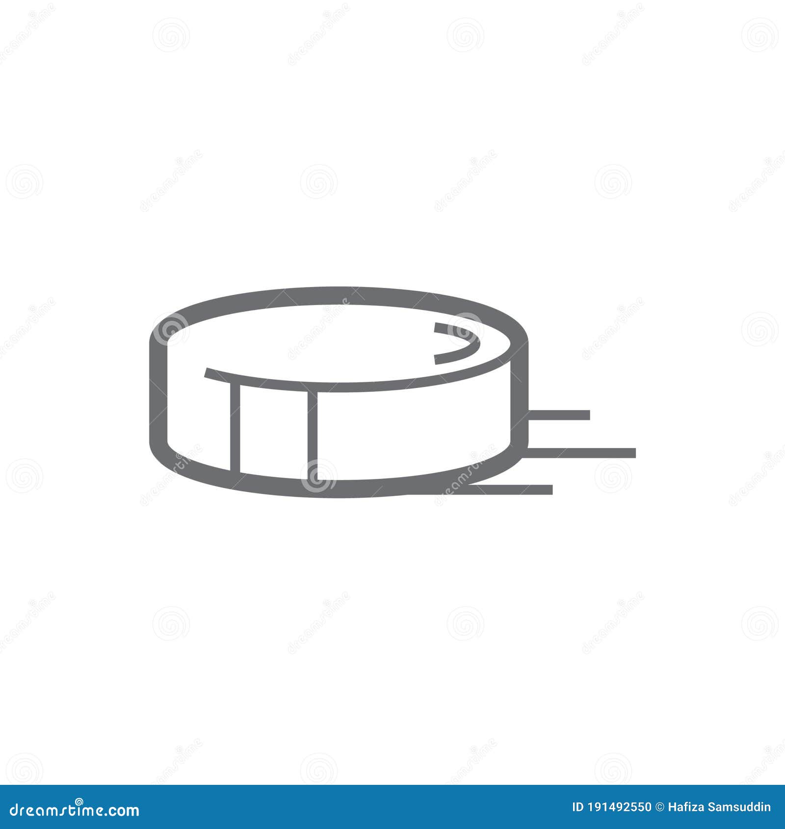 Ice Hockey Puck Hand Drawn Illustration. Stock Vector - Illustration of ...