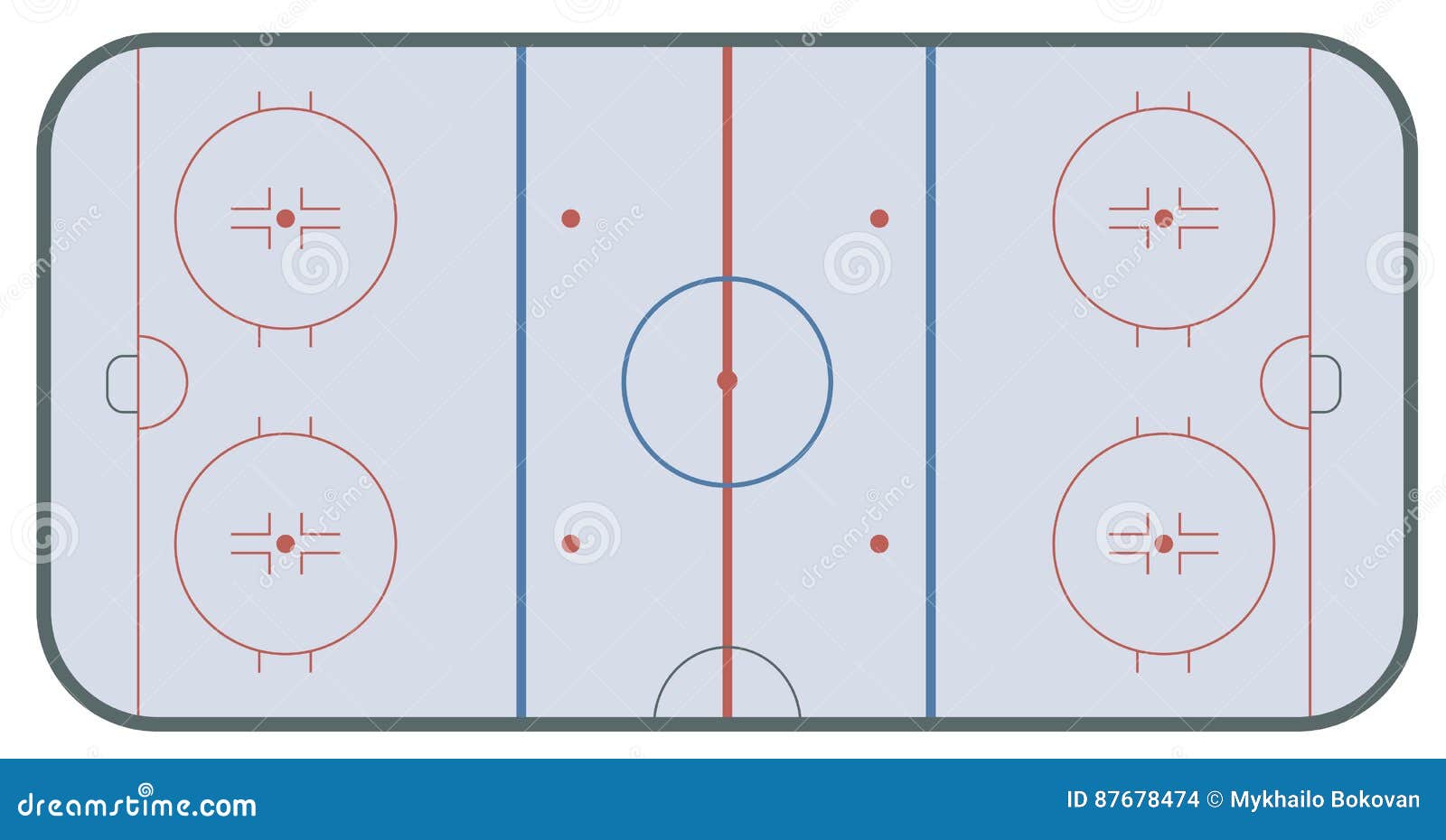 Ice hockey rink stock vector. Illustration of play, field - 87678474