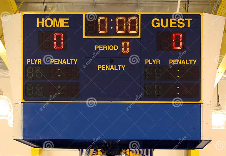 Ice hockey scoreboard stock photo. Image of scoreboard - 1968244